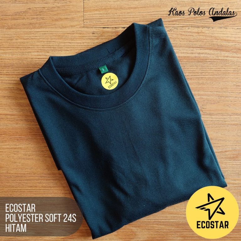 Kaos Polos ECOSTAR bahan Polyester Soft 24s Harga Reseller 20 ribuan ...